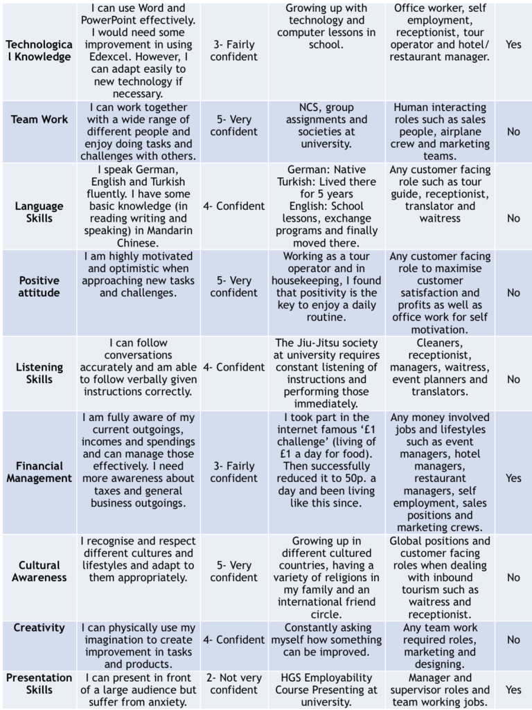 Personal Skills Audit & Action Plan - Developing Professionals (Man 1087)