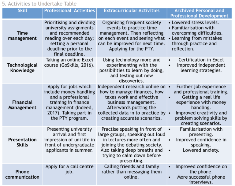 Personal Skills Audit & Action Plan - Developing Professionals (Man 1087)